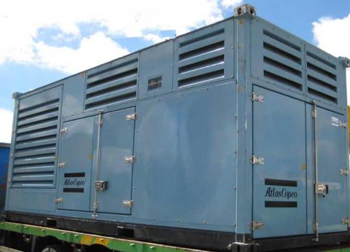 Atlas Copco Diesel Generator Set in a silent Container 20 Ft.