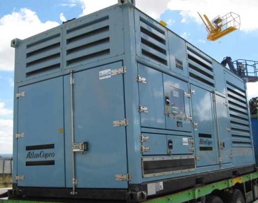Atlas Copco Diesel Generator Set in a silent Container 20 Ft.
