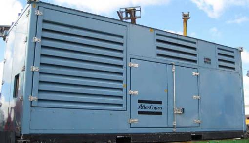 Atlas Copco Diesel Generator Set in a silent Container 20 Ft.